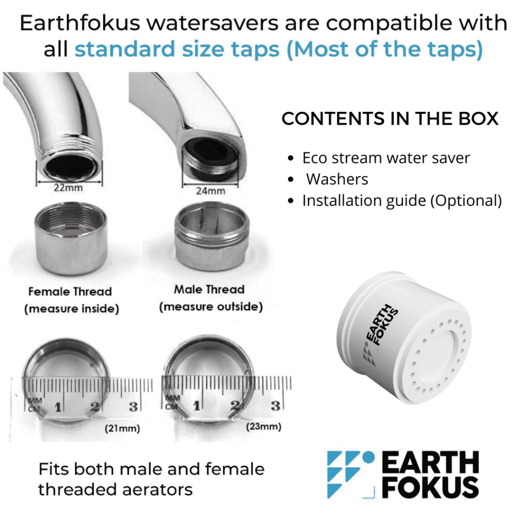 Ecostream Earthfokus Water saving aerator - 4.5 LPM - Econaur