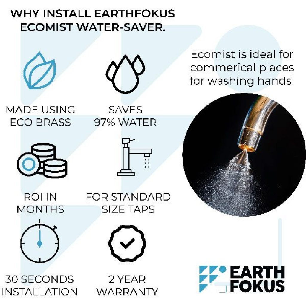 Ecomist water saving nozzle for Taps/Faucets (0.5 LPM) - Econaur